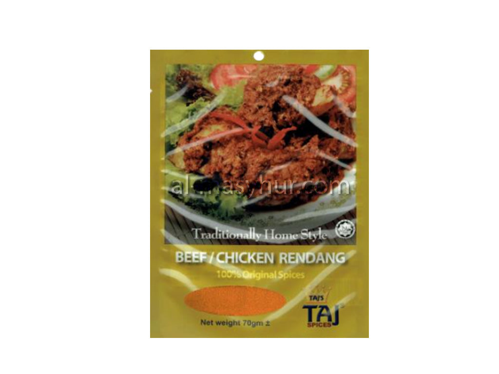 L34a - TAJ Beef/Chicken Rendang Spice Mix 70g (Rempah Rendang) | Al-Masyhur