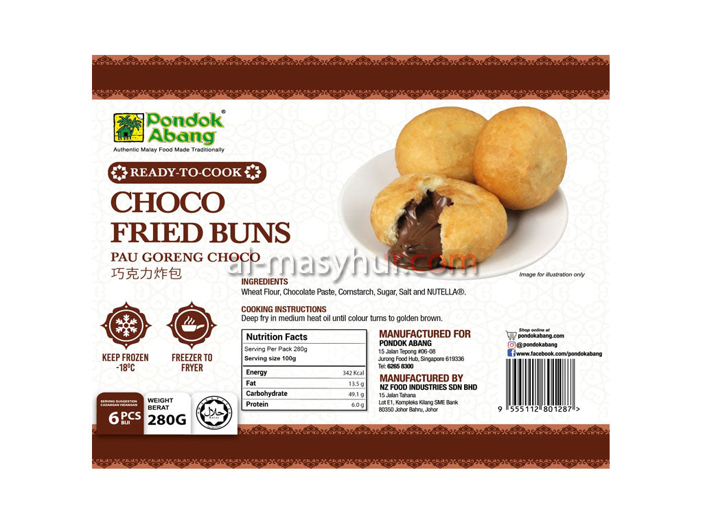 E076 - Pondok Abang - Choco Fried Buns (Pau Goreng Choco) 280g | Al-Masyhur